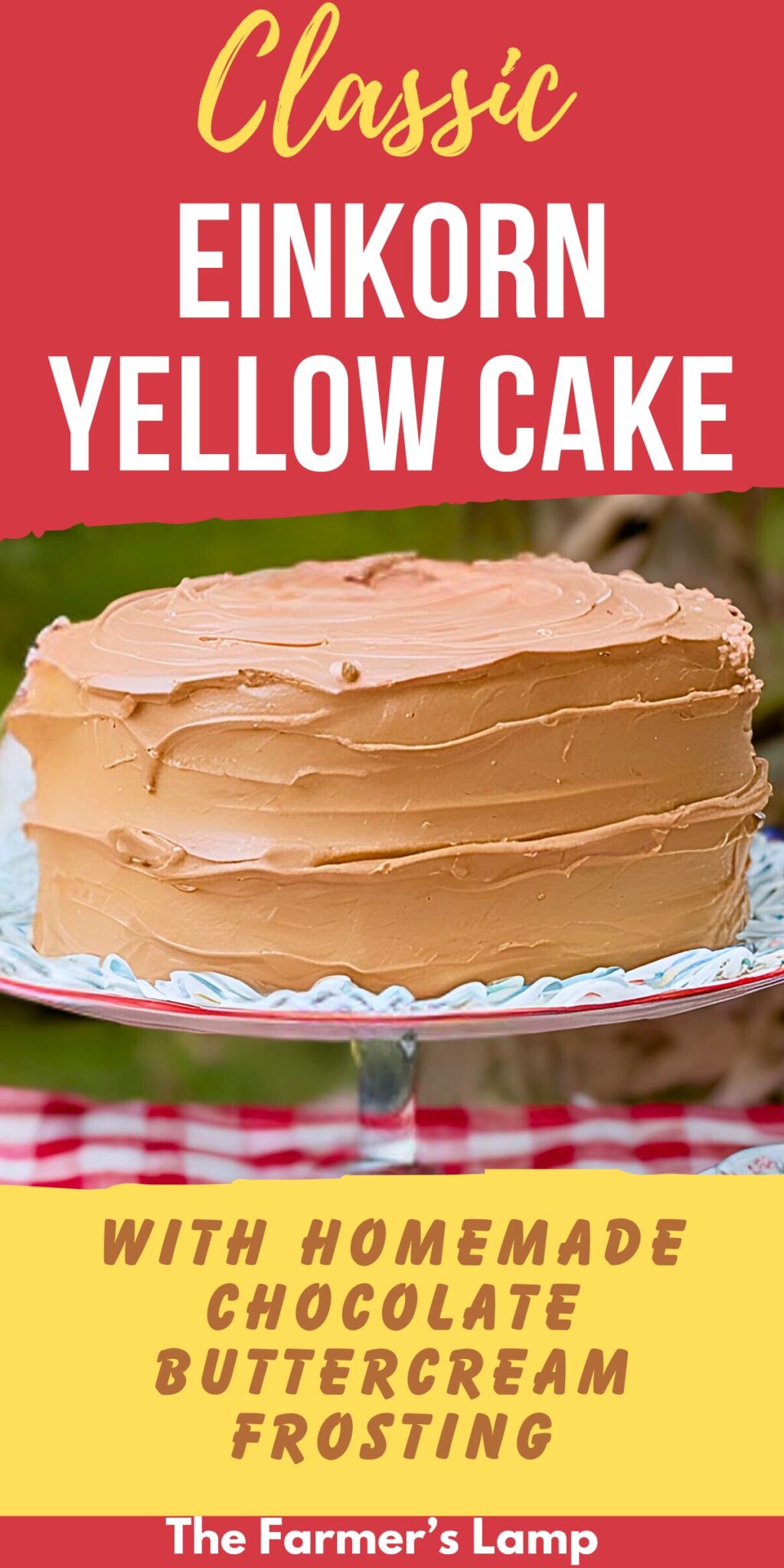 Einkorn Yellow Cake - Classic Cake With Buttercream Frosting